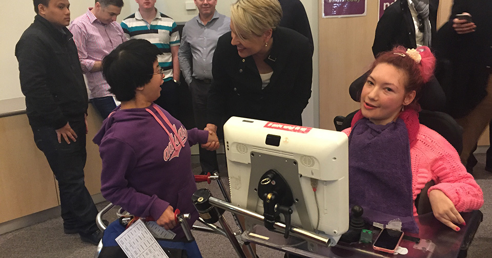 Tanya Plibersek chats with Northcott customers Shirley Wong and Sevinc ...