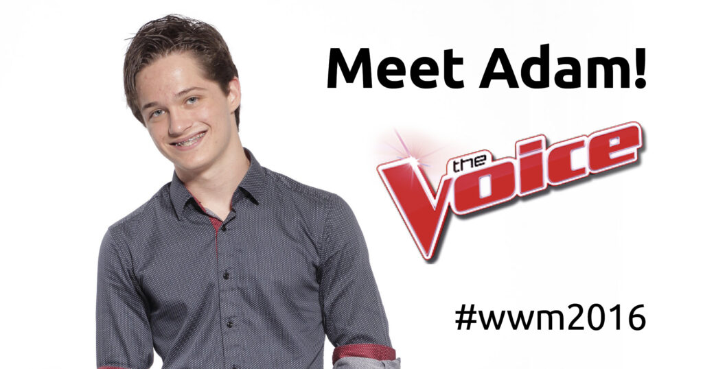 Adam Ladell smiling with a Voice logo next to him and text that says ...